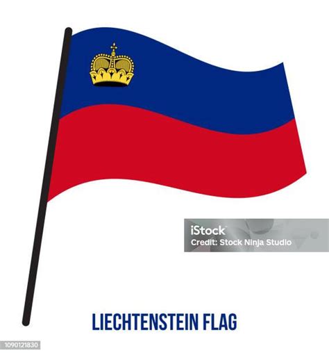 リヒテンシュタインの旗を振って白い背景のベクトル イラストリヒテンシュタインの国旗 お祝いのベクターアート素材や画像を多数ご用意 お