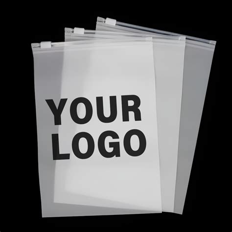Custom Zipper Bags Frosted Zipper Plastic Bags Custom Logo For Clothing