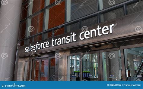 San Francisco Ca Jan 10 2024 Entrance To The Salesforce Transit
