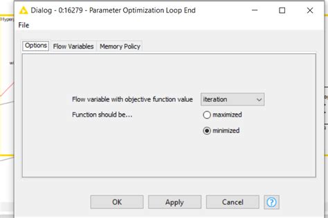 unable to set objective function as flow variable for parameter