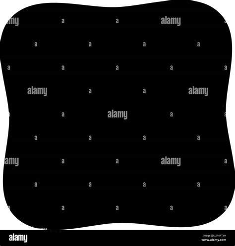 Square Have Rounded Corners Rectangle Shape Icon Black Color Vector