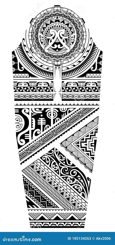 Sleeve Tattoo Polynesian Style Stock Vector Illustration Of Tribal