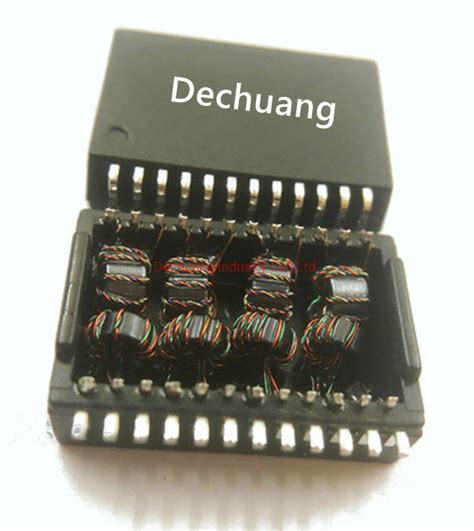 China Dechuang Magnetics Modules Network Ethernet Fliter 40pin Inductor Lan Transformer