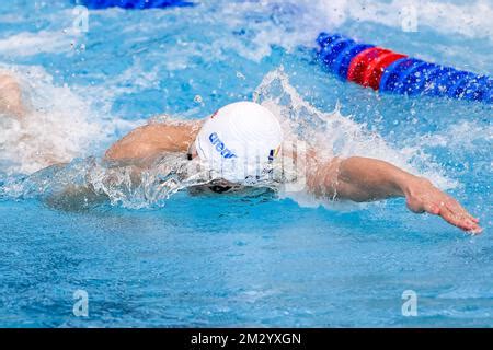David Popovici Of Romania Competes In The M Freestyle Men Heats During The FINA Swimming