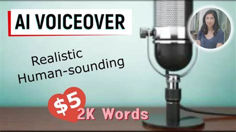 Create Realistic Natural Sounding Ai Voice Over 2000 Words 24hrs