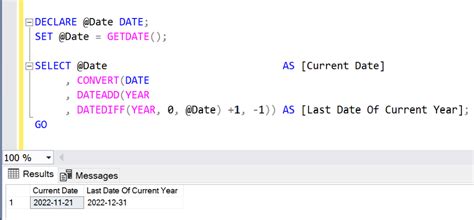 Sql Server 2022 Tsql How To Get Previous Current And Last Year Dates Using Datetrunc