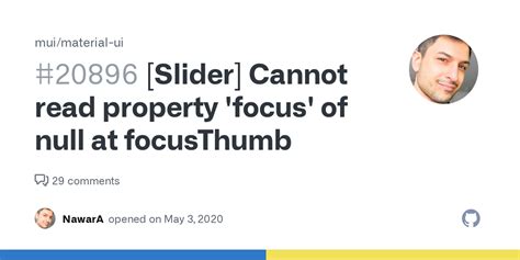 Slider Cannot Read Property Focus Of Null At FocusThumb Issue Mui Material Ui