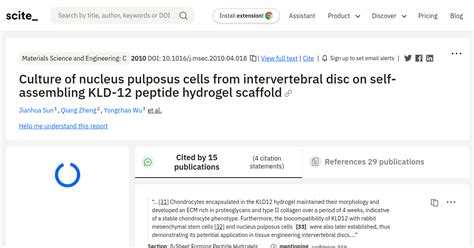 Culture Of Nucleus Pulposus Cells From Intervertebral Disc On Self