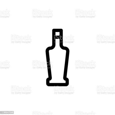 병 아이콘을 사용할 수 있습니다 Ui 및 Ux 웹 사이트 또는 모바일 응용 프로그램에 대한 간단한 얇은 라인 유리 음료 아이콘의 개요 벡터 0명에 대한 스톡 벡터 아트 및