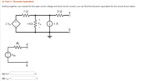 solved w part 1 finding the open circuit voltage find the