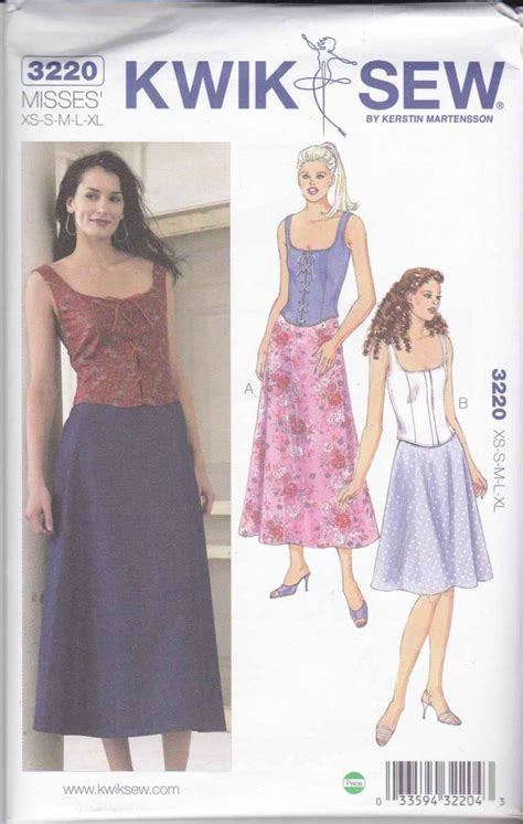 Kwik Sew Sewing Pattern 3220 Misses Sizes XS XL Approx 8 22 Fitted