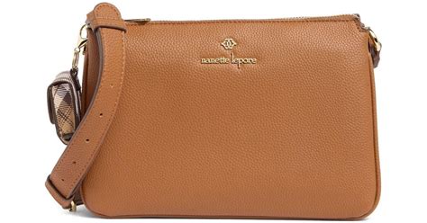 Nanette Lepore Triple Section Crossbody Bag In Brown Lyst