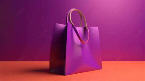 선물 또는 선물용 쇼핑백 보라색 배경에 3d 컬러 종이 쇼핑백 3d 그림 렌더링 고화질 사진 사진 배경 일러스트 및 사진 무료 다운로드 Pngtree