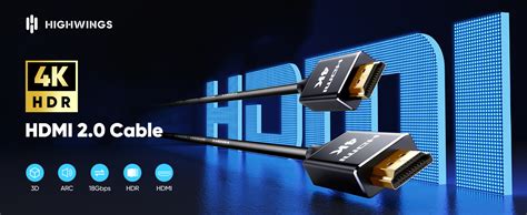 Highwings 4k Long Hdmi Cable 10m In Wall Cl3 Rated Hdmi Keystone 4