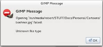 Failed To Open A File Using GIMP Techyv