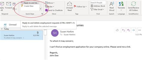 How To Use Microsoft Outlooks Quick Steps To Quickly Respond To Emails