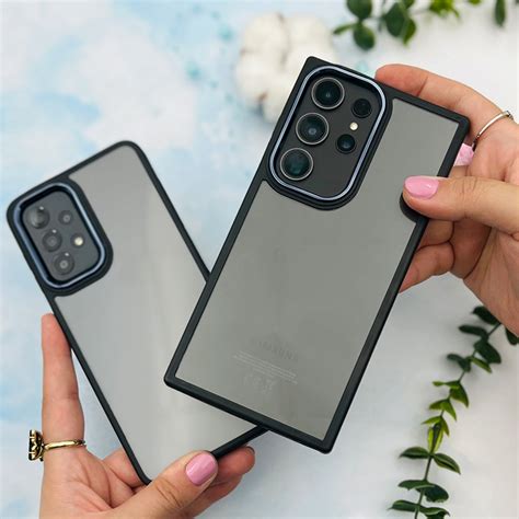 قاب گوشی سامسونگ New Skin اورجینال متال دور سیلیکونی شفاف مشکی Galaxy