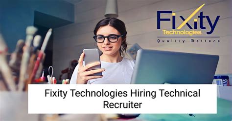 Fixity Technologies Hiring Technical Recruiter