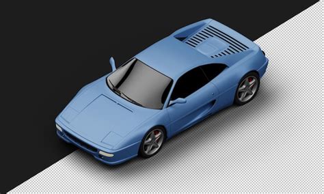 Premium Psd Isolated Realistic Matte Blue Elegant Sport City Sedan