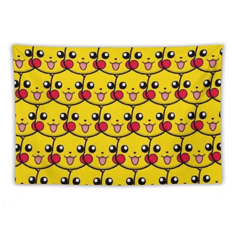 Pokemon Pikachu Face Tapestry Pokemon Pikachu Face Tapestry Wall Hanging Wall Hanging Backdrop