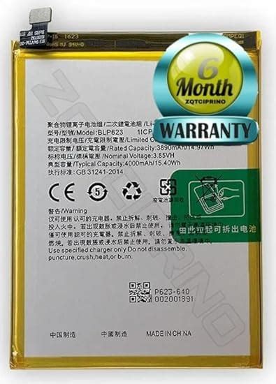 Zqtciprino® Original Blp623 Battery For Oppo R9s Plus F3 Cph1613 Cph1611 Battery With 6 Month