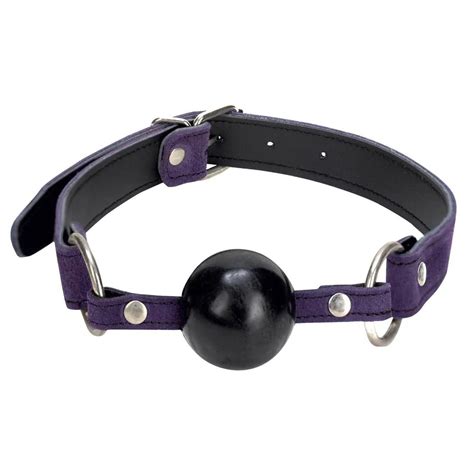 Punishment Purple Suede Bondage Ball Gag Kims Secrets