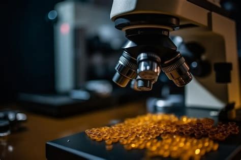 Premium Photo A Microscope With A Slide That Saysgoldon It