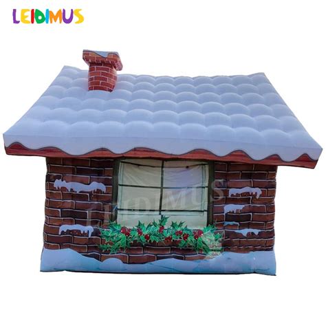 Santa Claus Grotto Cabin Bouncy Castle Inflatable Christmas Cabin House