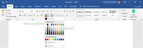Apply Formatting In MS Word GeeksforGeeks