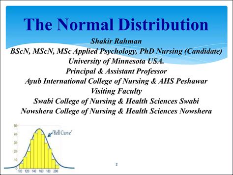 Lecture The Normal Distribution Pptx