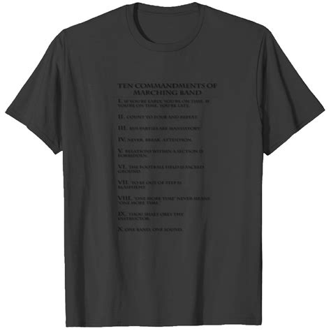 The Ten Commandments Of Marching Band T Shirts Sold By Joshchisdesaun