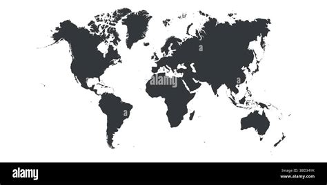 Illustration Of A Colored Map Of World Stock Vector Image And Art Alamy