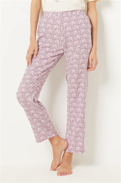 Printed Pajama Pants Cebane Fushia Etam