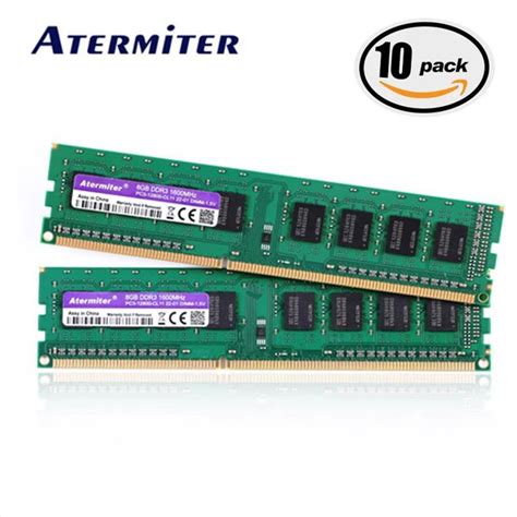 Модуль оперативной памяти Atermiter Ddr3 8 ГБ 1866 Мгц 8gb X 10pcs