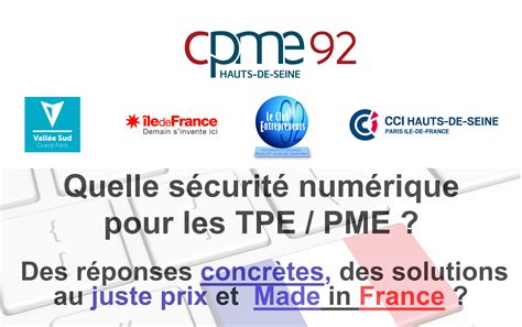 Quelle sécurité numérique pour les TPE PME décembre Tactil conseils
