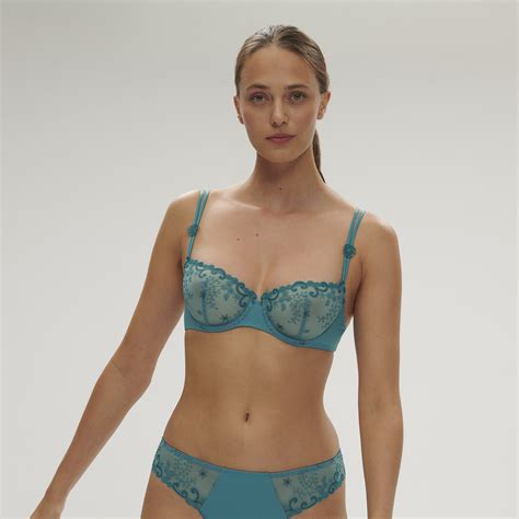 Simone Perele Pl DELICE Biustonosz Balkonetka Niebieski