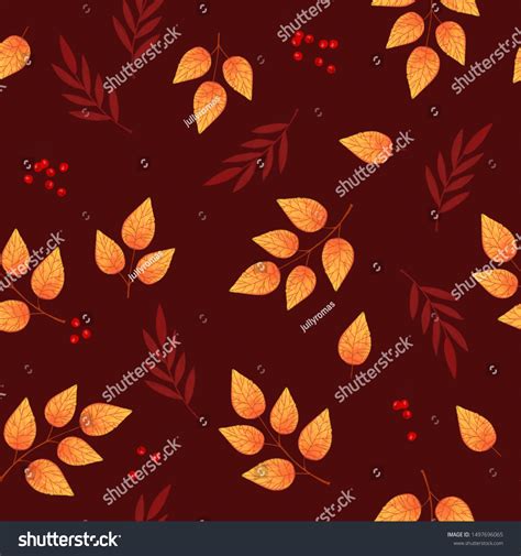 Repeating Fall Autumn Background Seamless Pattern Stock Illustration Shutterstock