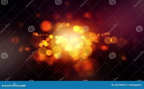 Loop Gold Glowing Bokeh Bubbles With Flare Lights Stock Video Video