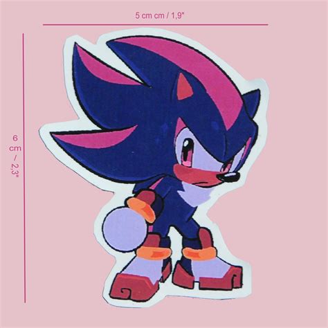 Chibi Shadow The Hedgehog Vinyl Sticker Etsy