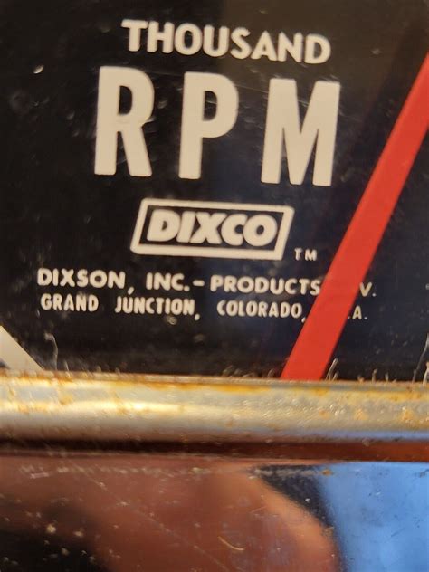 Vintage Dixco Tachometer 8000 Rpm Analog Aftermarket Branded Sun