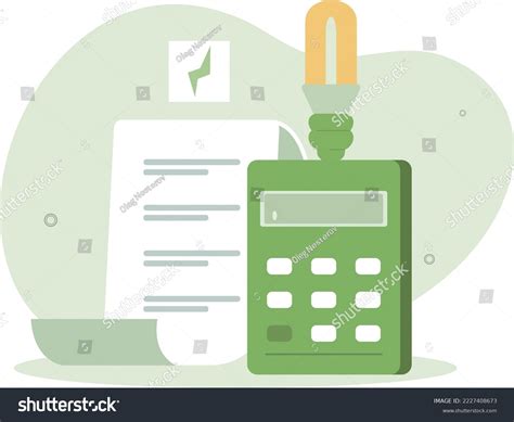 Electricity Bill Calculation Paymentutility Service Conceptvector Stock
