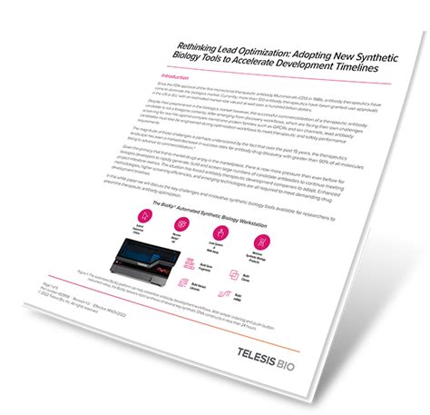 Rethinking Lead Optimization Telesis Bio