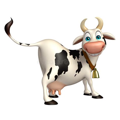 Fun Cow Funny Cartoon Character Stock Illustration Illustration Of