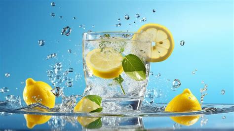 Premium Ai Image Commercial Photography Lemonade Glass And Surroundings