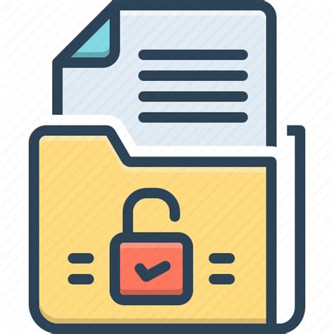 Permission Assent Document Permit File Folder Confidential Icon