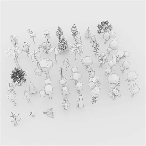 مدل سه بعدی درخت کارتونی