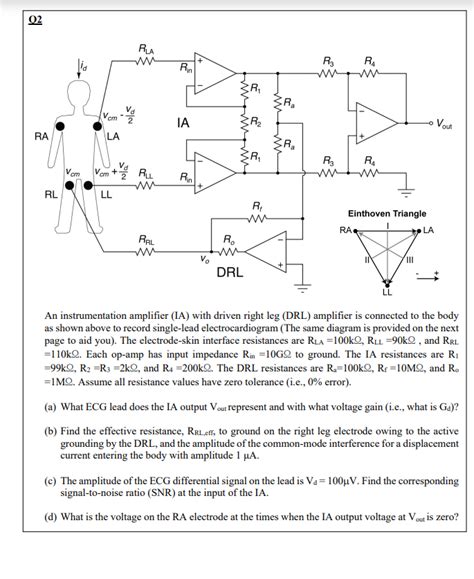 solved an instrumentation amplifier ia with driven right