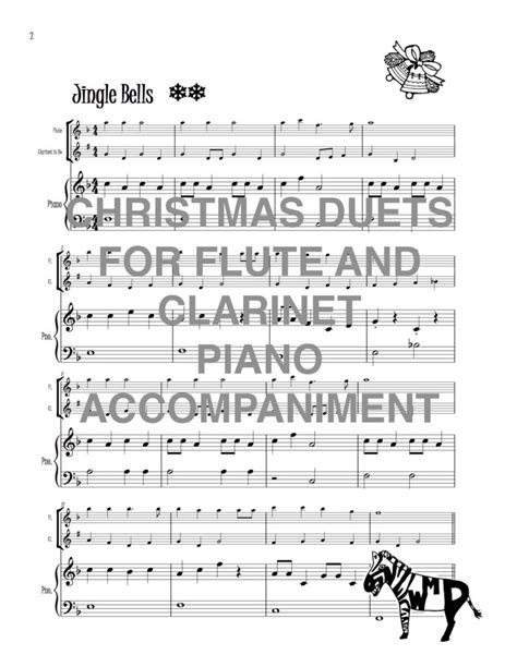 Christmas Duets For Flute And Clarinet Piano Accompaniment Wild Music