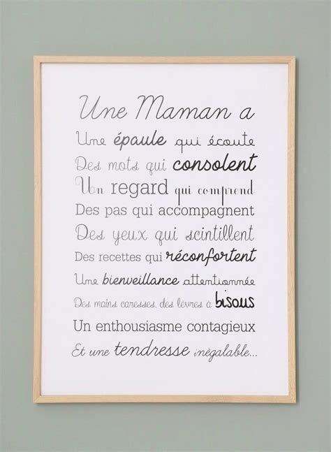 Affiche Exclusive Une Maman A Texte Pour Maman Maman Citation Et
