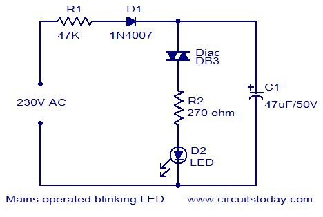 Mains Operated Blinking Led